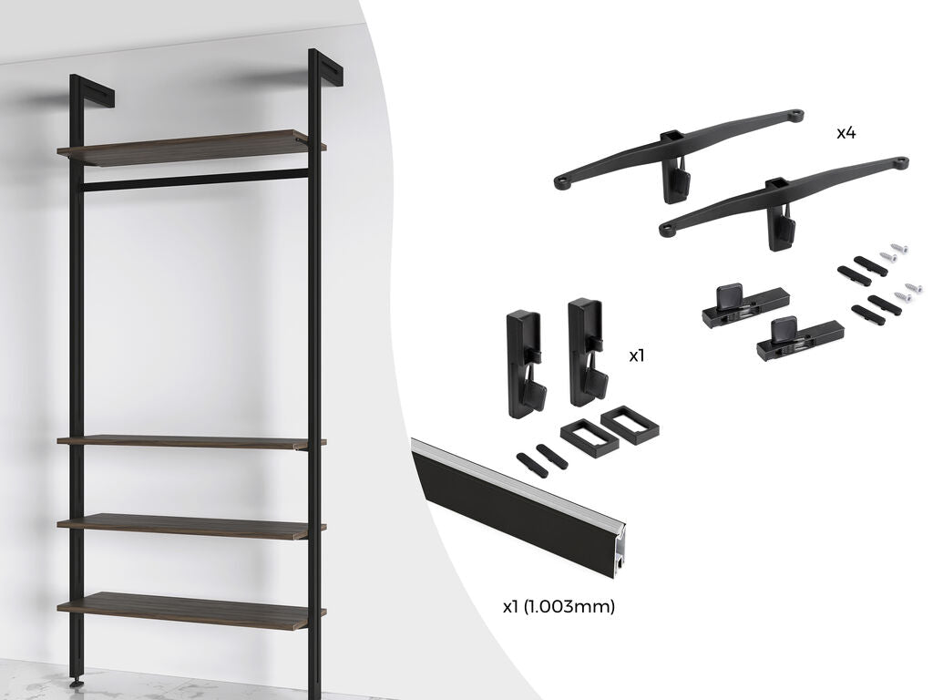 Buy Emuca Zero Modular Shelf & Rail Support Kit | Toolbox KB